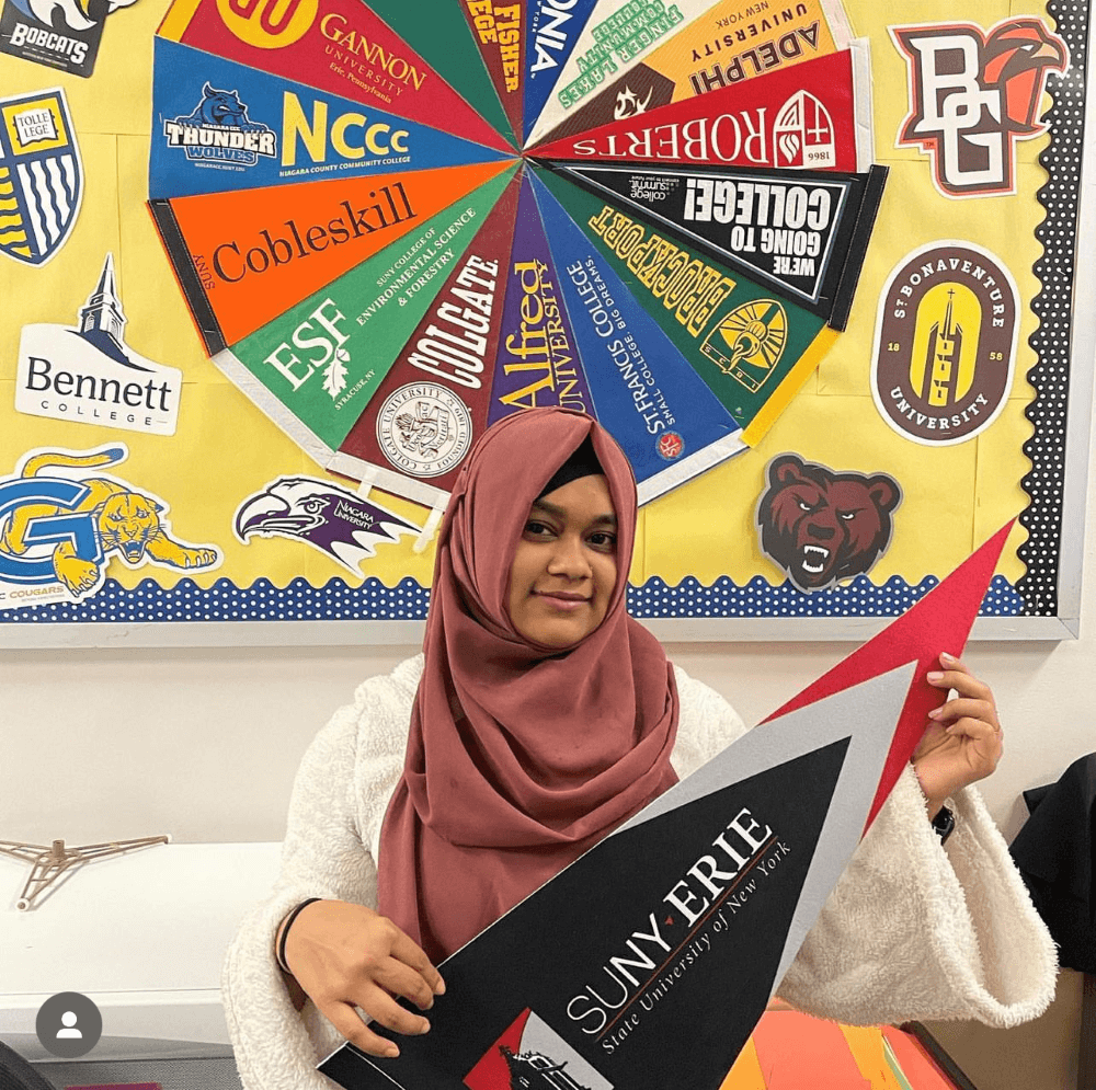 Student with college acceptance 4